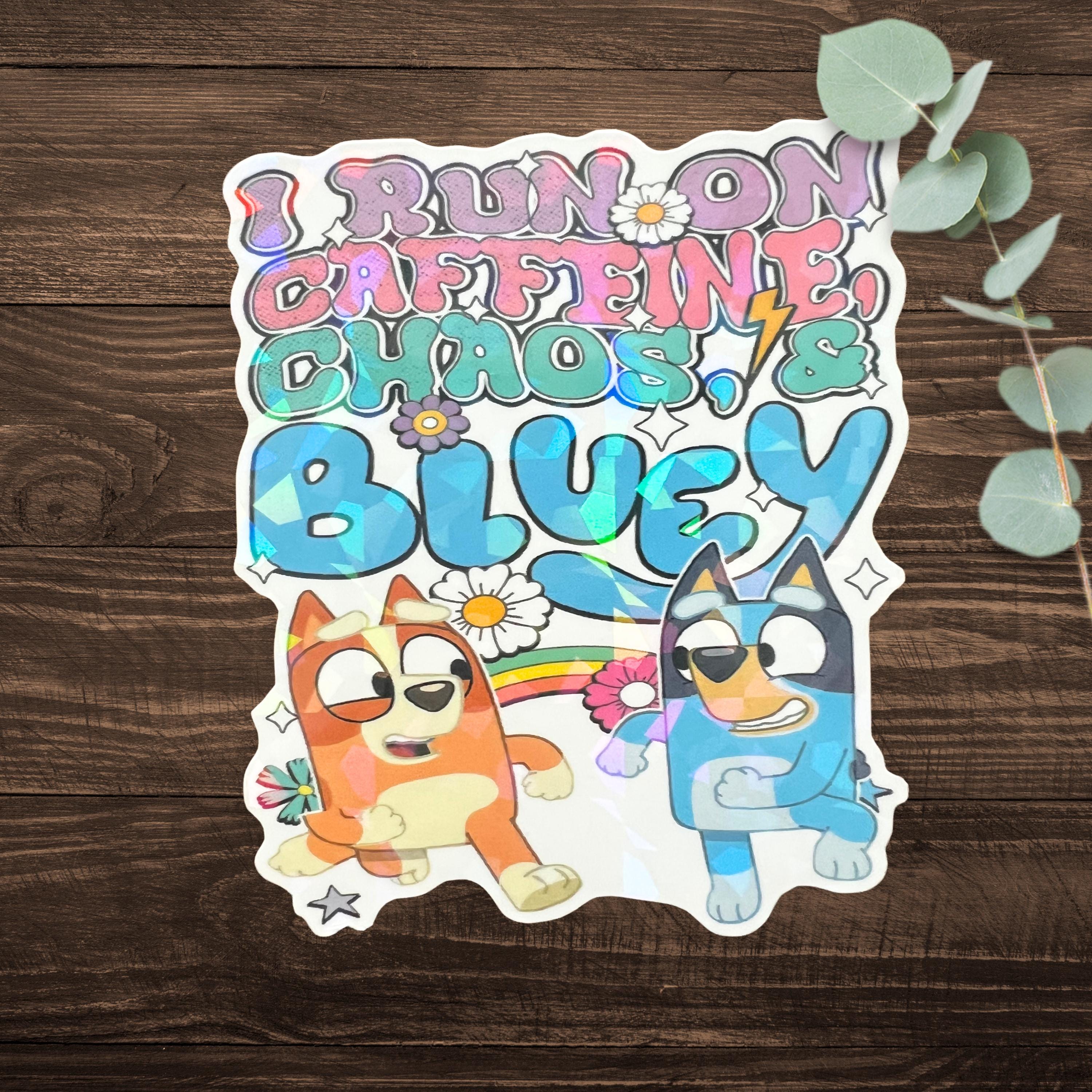 Bluey Bath Toys Bluey Holographic Stickers 4 Sheets - Over 50 Licensed ...