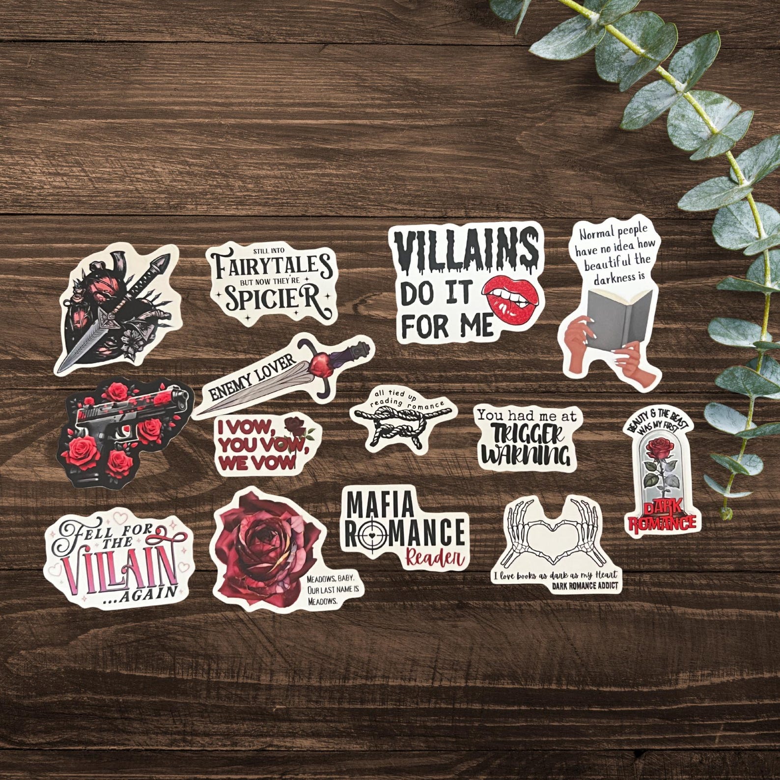 Mini Dark Romance Stickers for Kindle | Waterproof Vinyl Decals ...