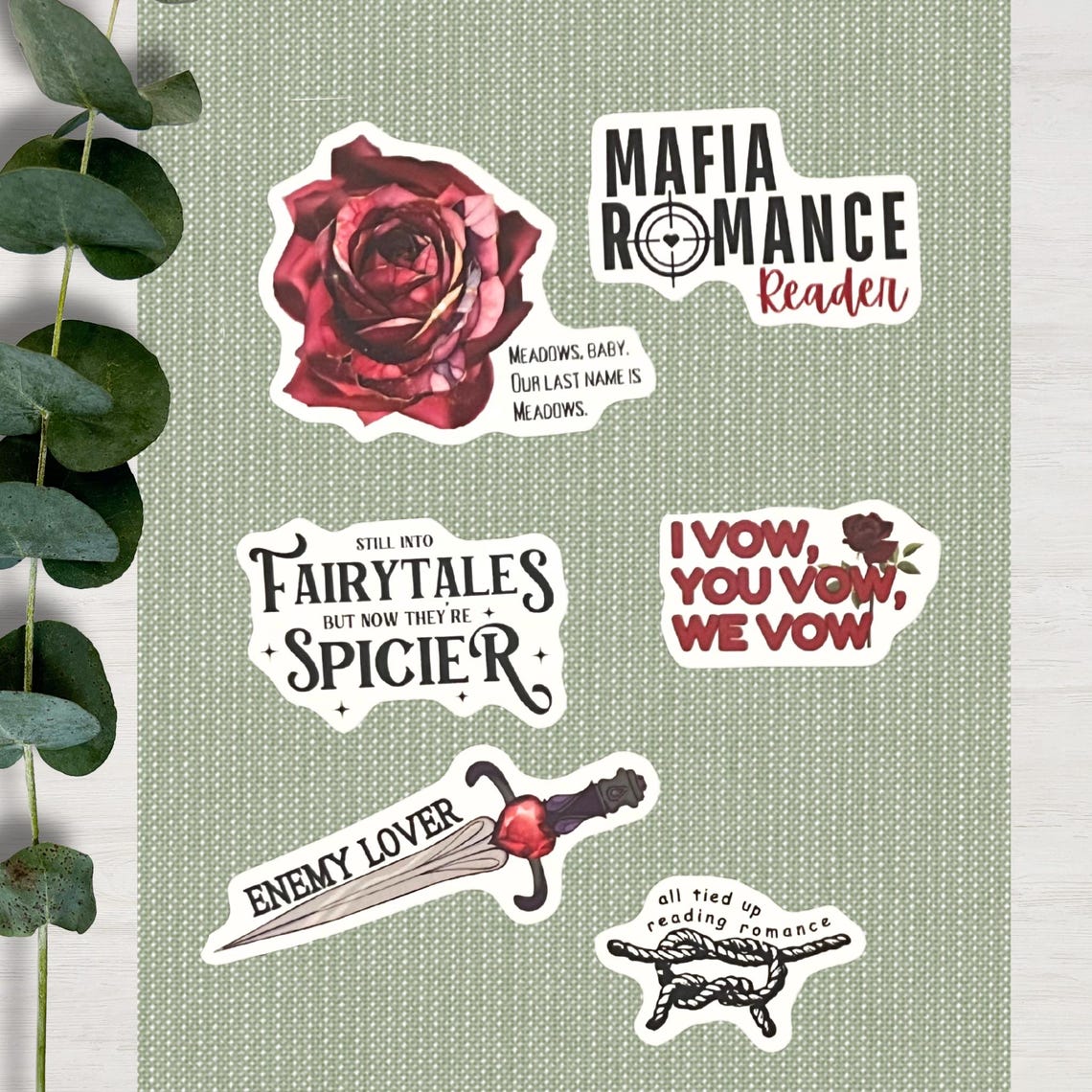 Mini Dark Romance Stickers for Kindle | Waterproof Vinyl Decals ...