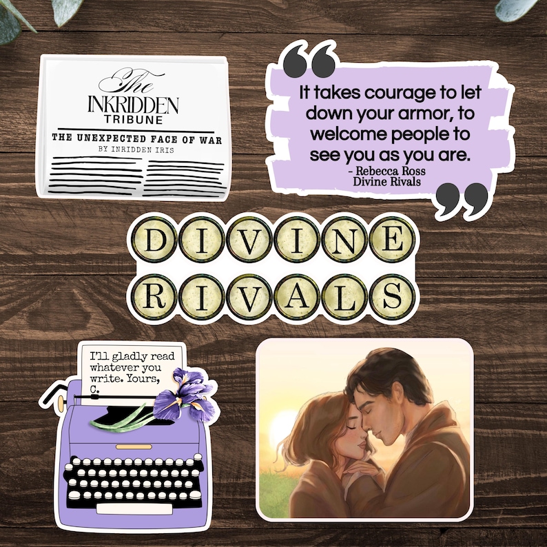 Divine Rivals Stickers | Vinyl Decals Inspired by Letters of ...