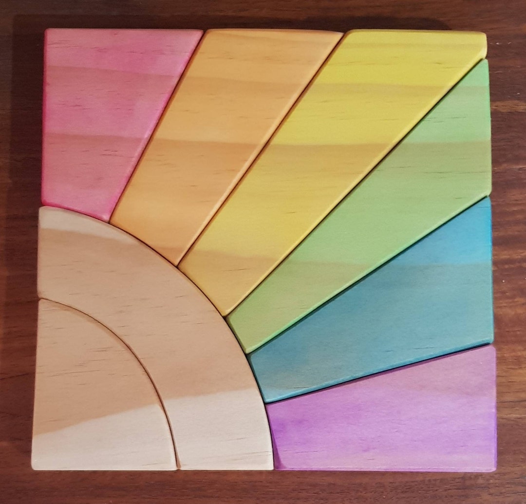 Rainbow Sunshine Puzzle - Etsy