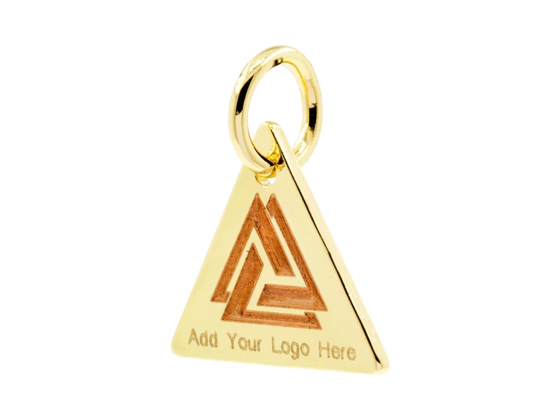 Mechanical Engraved Triangular Tag Custom Logo Tag Steel - Etsy
