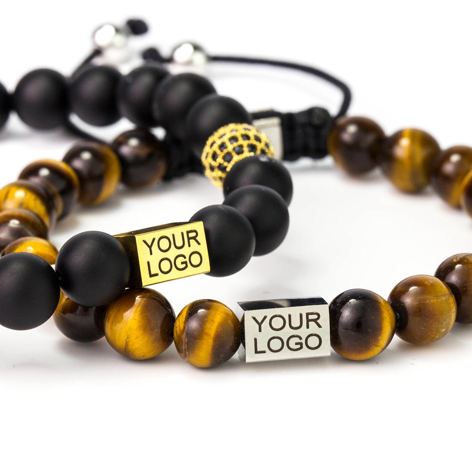 Custom Logo Laser Engraved on Rectangle Beads, Rectangle Beads, Spacer ...