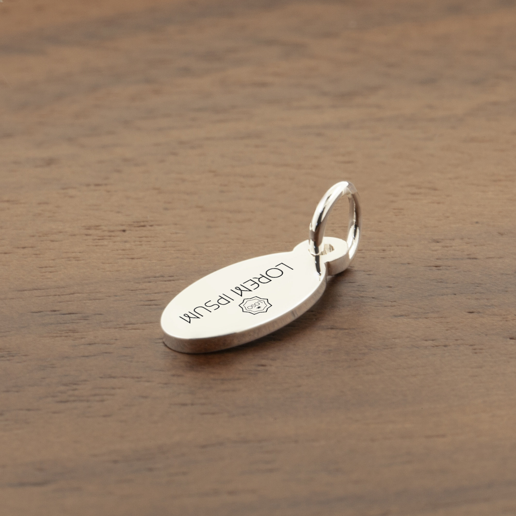 Custom Jewelry Tags Oval 11.5x6mm - Personalized Laser Engraved Logo ...
