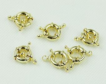 Rose Gold Spring Clasps 13mm Clasp Wheel Brass Clasp Pkg of | Etsy