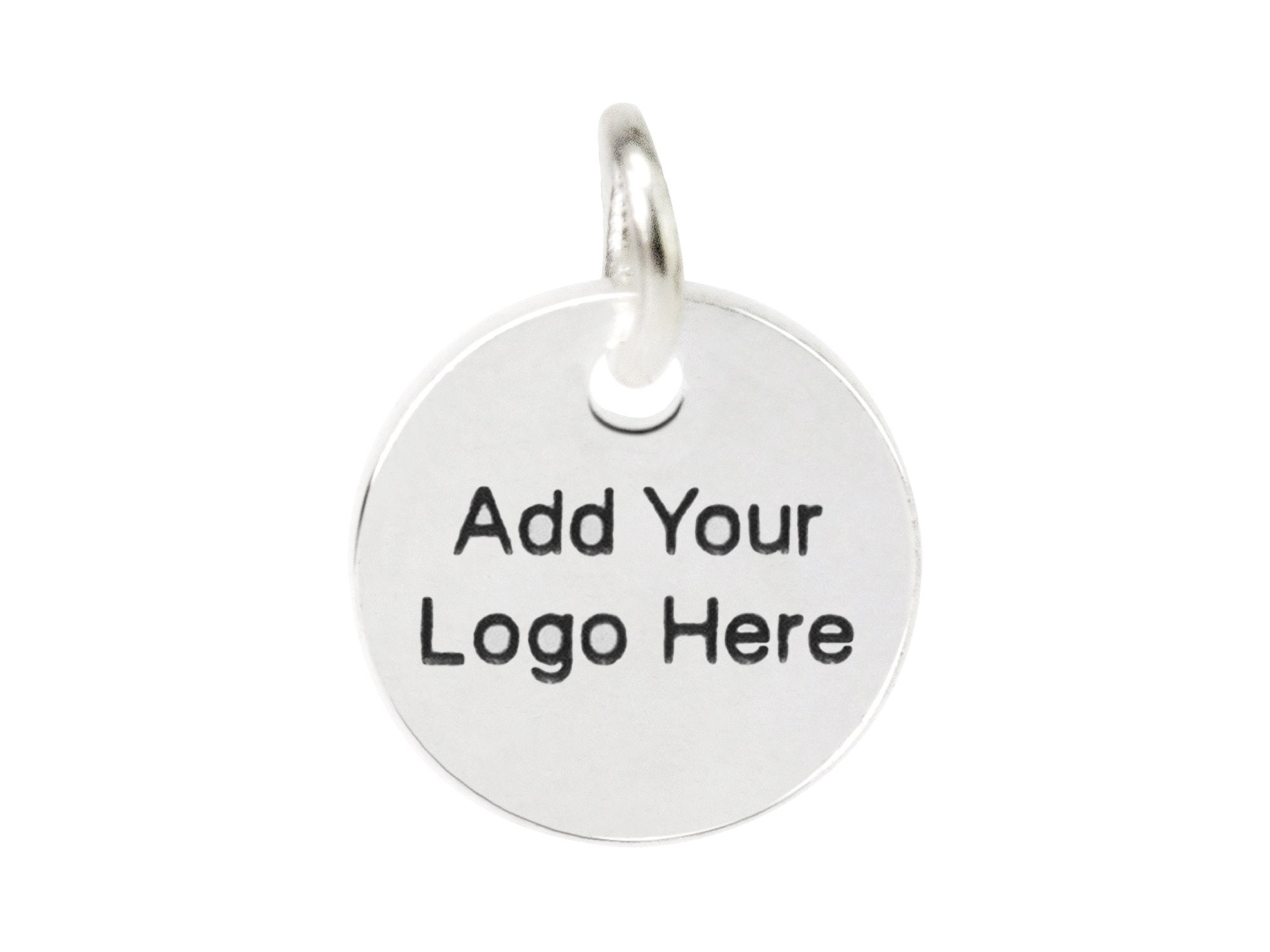 925 Sterling Silver 6/8/10mm Logo Tag Sterling Silver Tag - Etsy UK