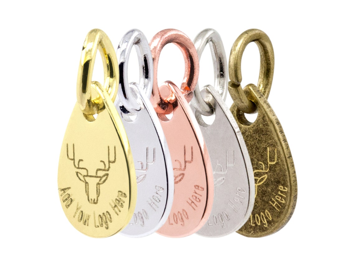 Mechanical Engraved Water Drop Tag, Custom Logo Tag, Steel Made Metal ...