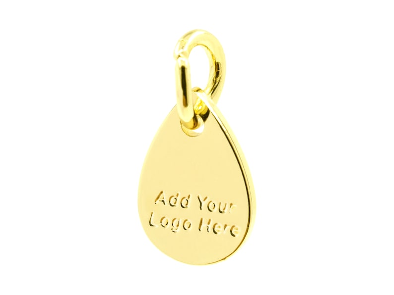 Custom Logo Etched Water Drop Tag, Metal Tear Drop Metal Sequins, Steel ...