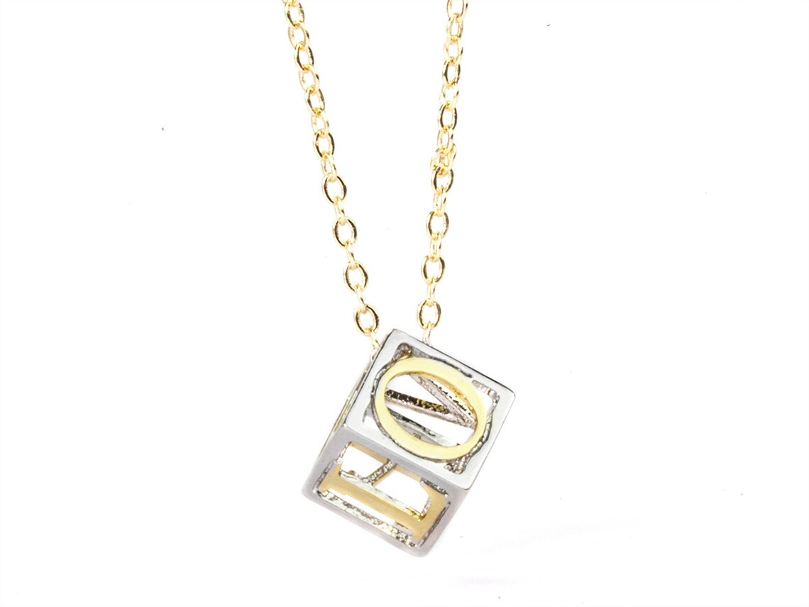 I Love You Bead Charm Cube With Silver Frame and Gold - Etsy