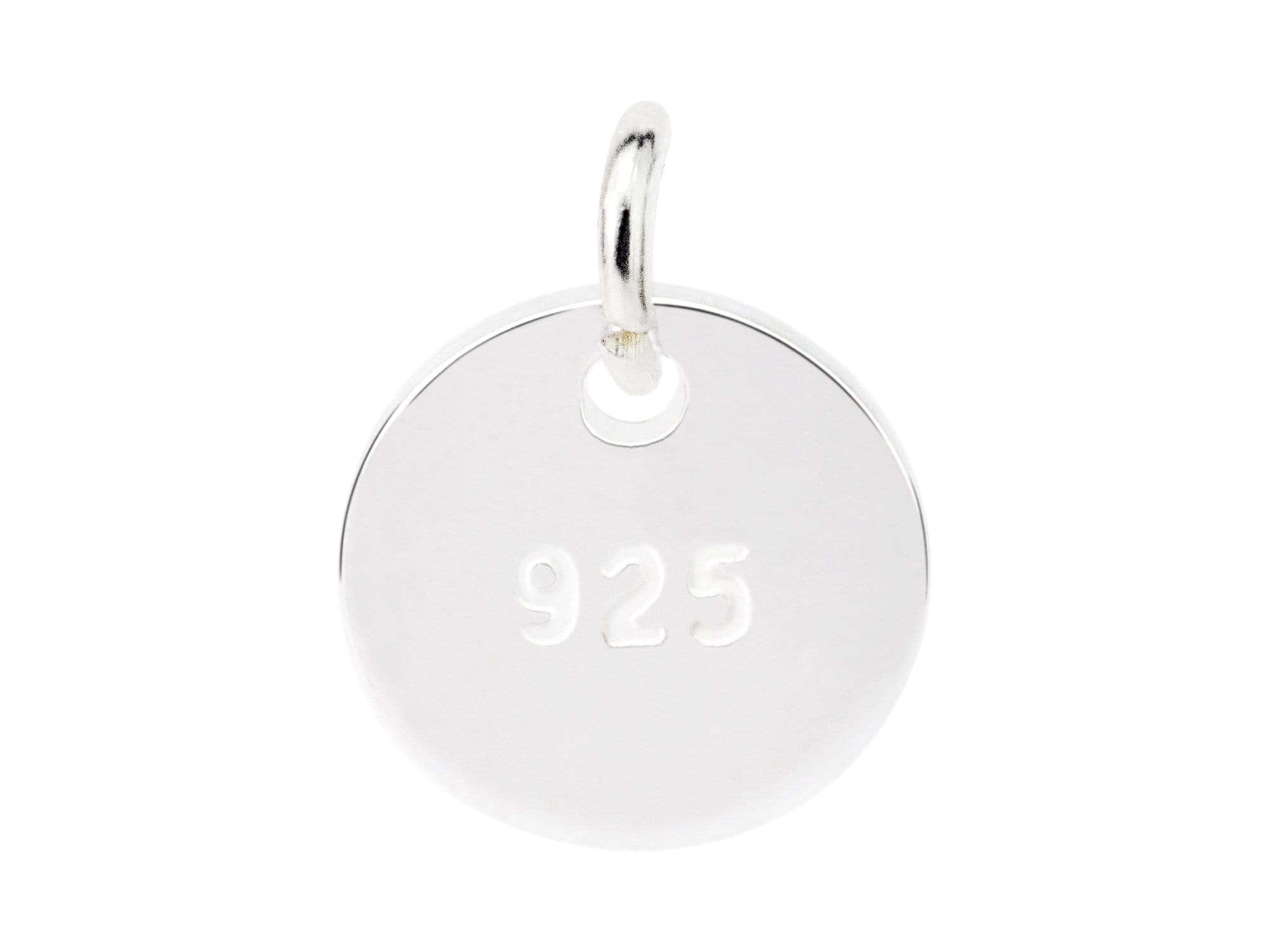 925 Sterling Silver 6/8/10mm Logo Tag Sterling Silver Tag | Etsy