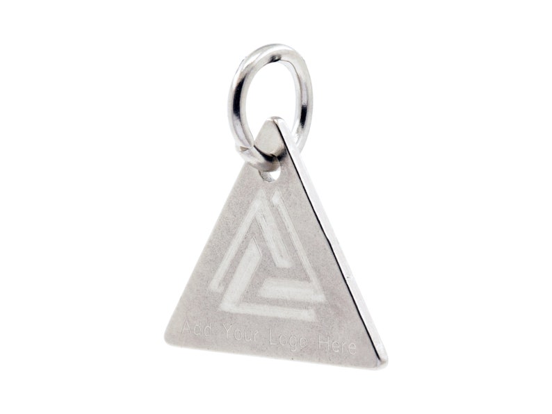 Mechanical Engraved Triangular Tag Custom Logo Tag Steel - Etsy