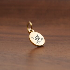 Dia. 8MM Custom Metal Jewelry Tags, Personalized Laser Engraved Logo ...