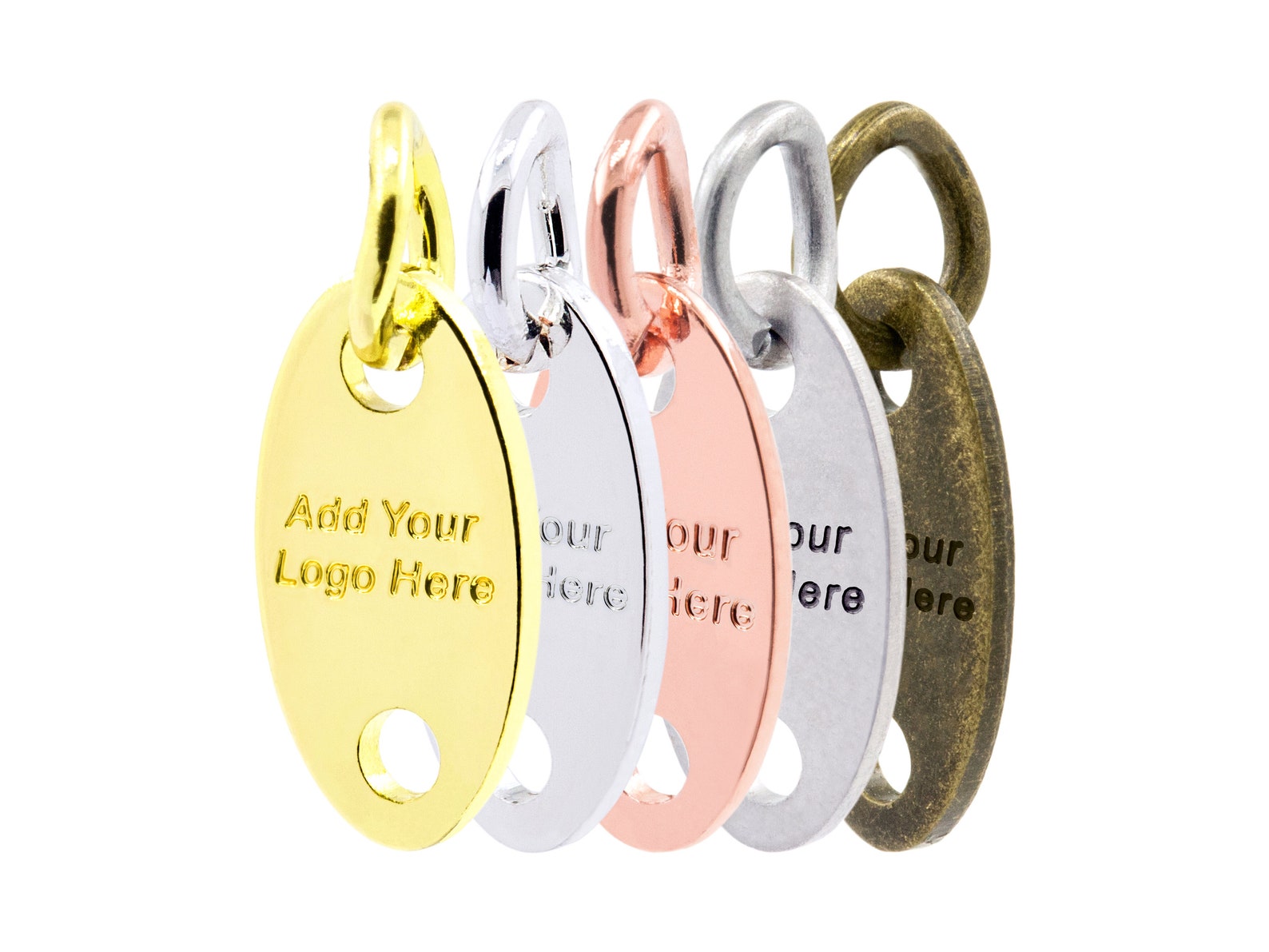 Custom Logo Etched Round Double Hole Jewelry Tag Round Disc | Etsy