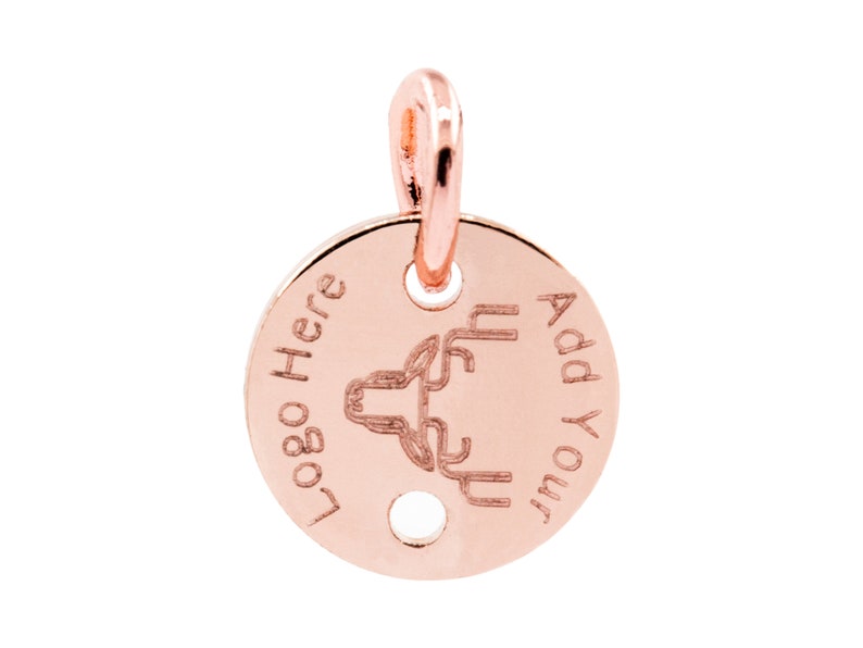 Mechanical Engraved Double Loop Logo Tag Custom Jewelry Tag - Etsy