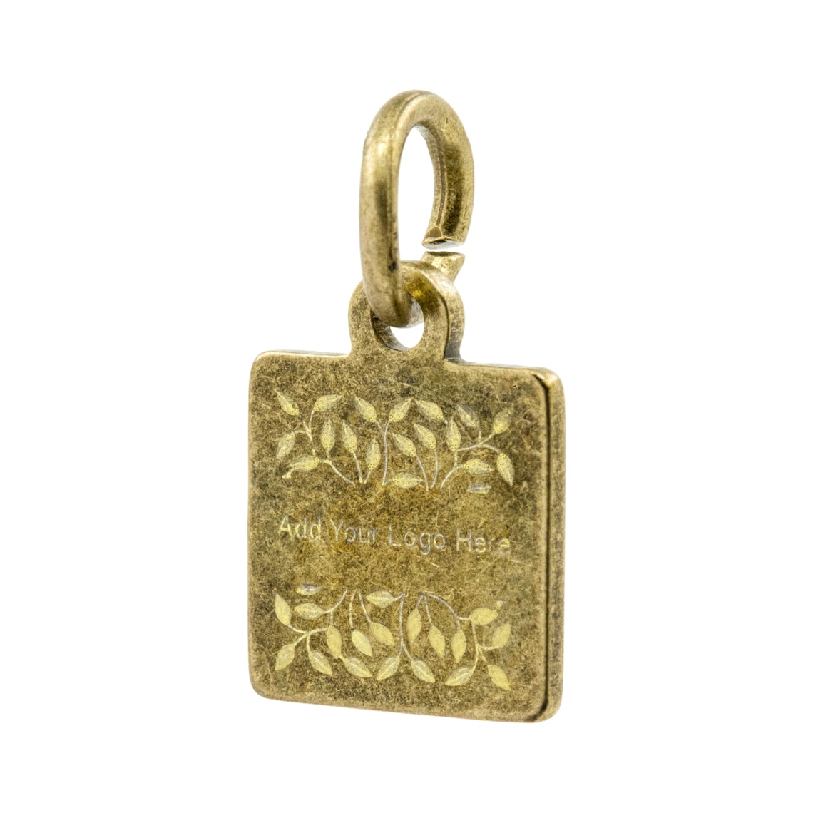 9x11mm Square Metal Jewelry Tag, Custom Logo Laser Engraved, Steel ...