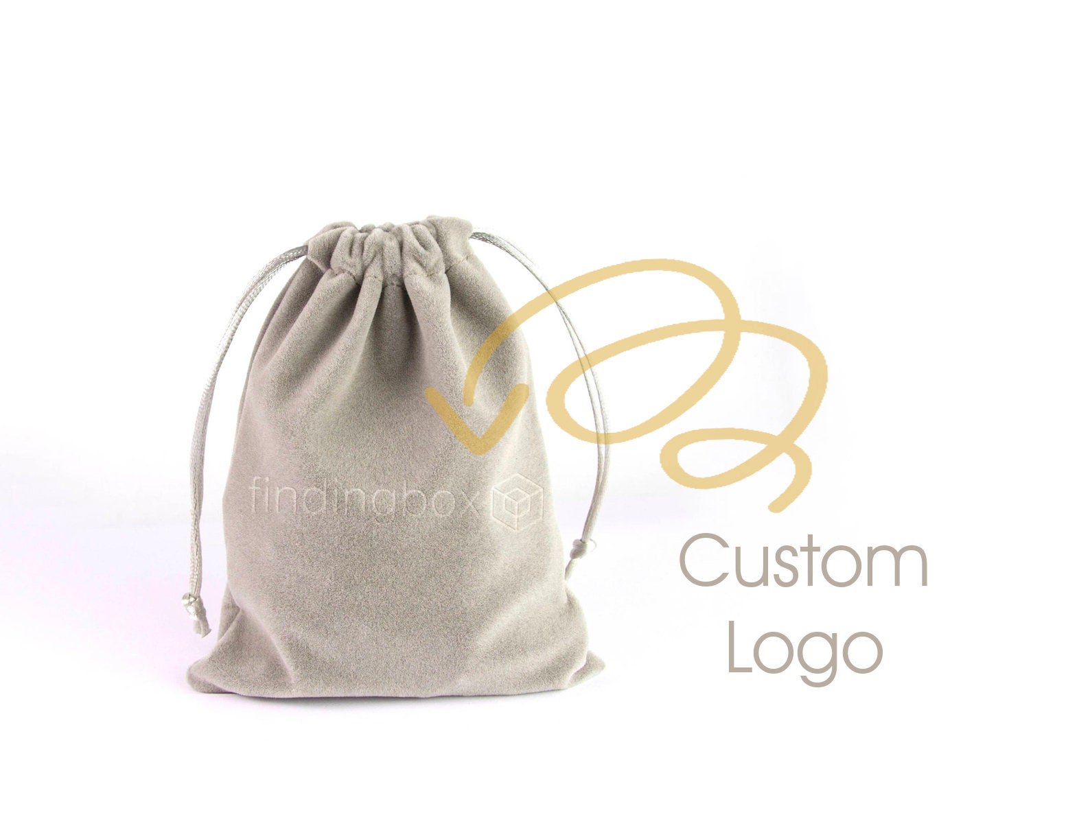 Custom Velvet Jewelry Pouch, Emboss Gift Bags With Logo, Personalized ...