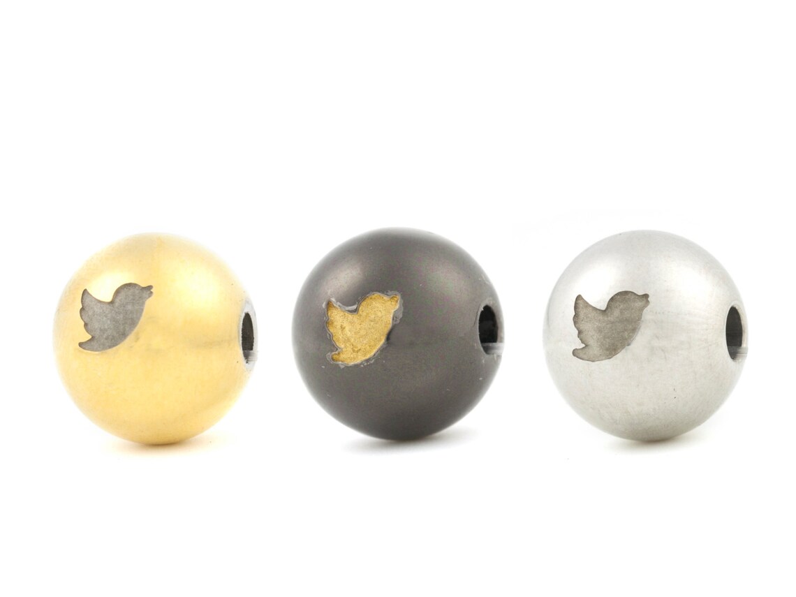 Stainless Steel Beads, 12mm Round Beads, Steel Metal Beads With 2.4mm ...