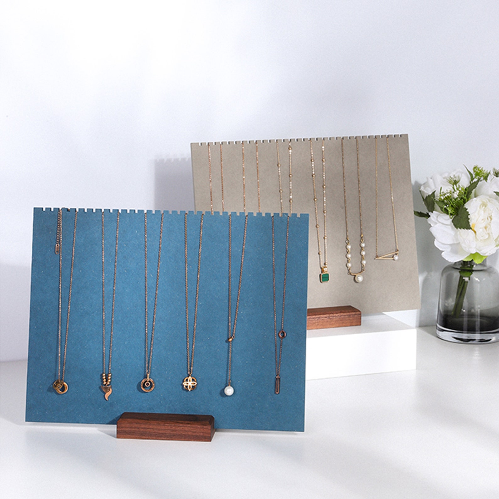 Custom Jewelry Display Logo Engraved Printed Walnut Wooden | Etsy