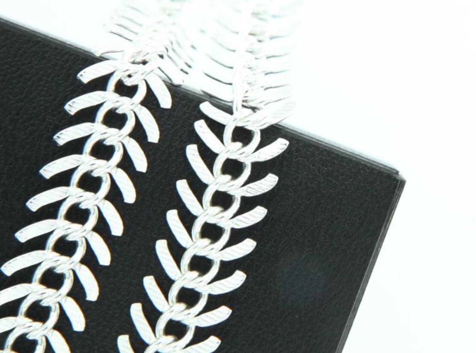 Silver Fishbone Chain Fancy Chain Silver Plated Over Copper - Etsy