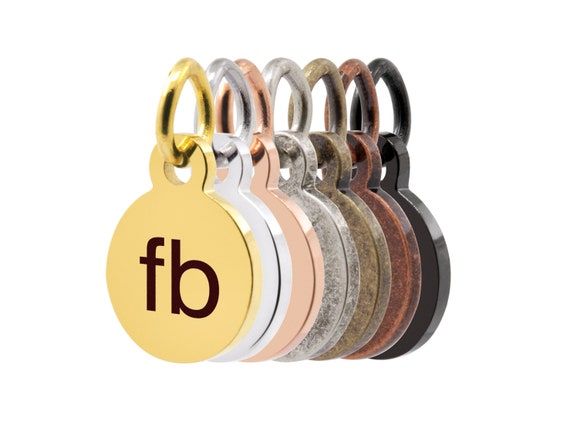 Custom Metal Tag Laser Engraved Logo on Round Tag 8MM - Etsy