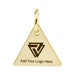 15x15mm Triangle Metal Jewelry Tag, Custom Logo Laser Engraved ...