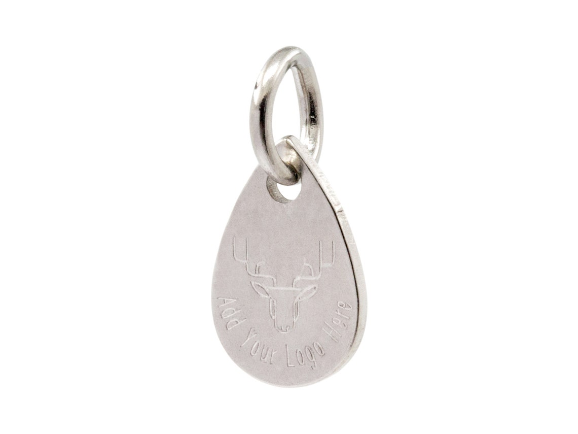 Mechanical Engraved Water Drop Tag, Custom Logo Tag, Steel Made Metal ...