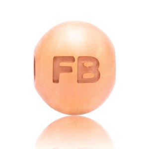 Custom Logo Etched Beads With Brand Name, Initials or Logo, Stainless ...