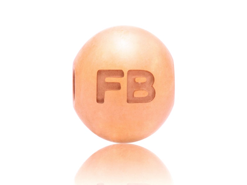 Custom Logo Etched Beads with Brand Name Initials or Logo | Etsy