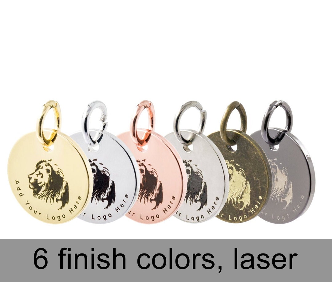 Metal Tag for Gifts, 15mm Engraved Custom Jewelry Tags, Steel Based ...