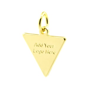 Custom Logo Etched Triangle Tag, Personalized Metal Hanging Tag, Steel ...