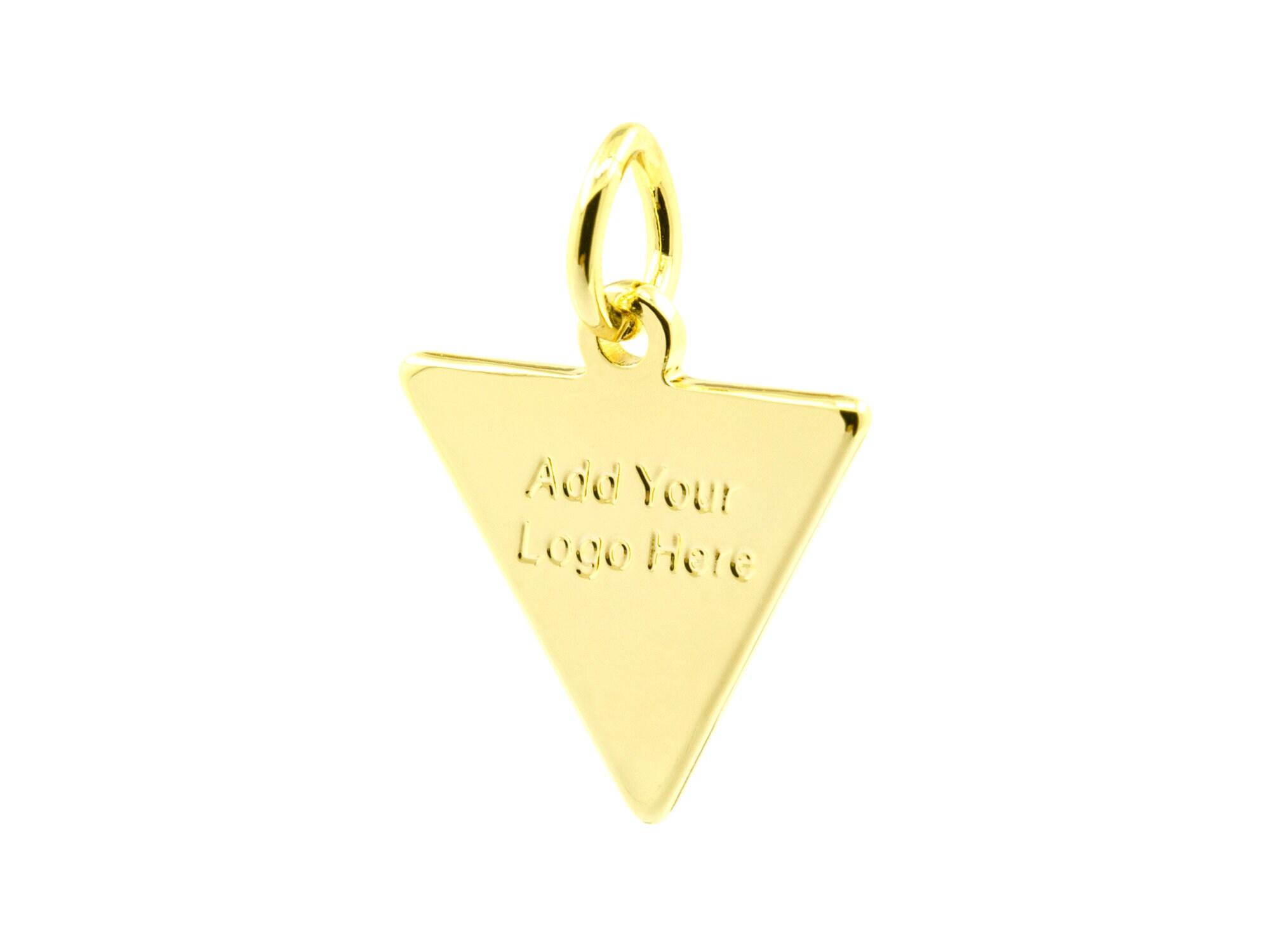Custom Logo Etched Triangle Tag, Personalized Metal Hanging Tag, Steel ...
