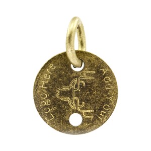 Mechanical Engraved Double Loop Logo Tag, Custom Jewelry Tag, Metal Tag ...