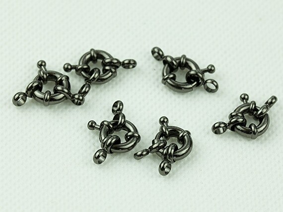 Gunmetal Spring Clasps 9mm Clasp Wheel Brass Clasp Pkg of 5 | Etsy