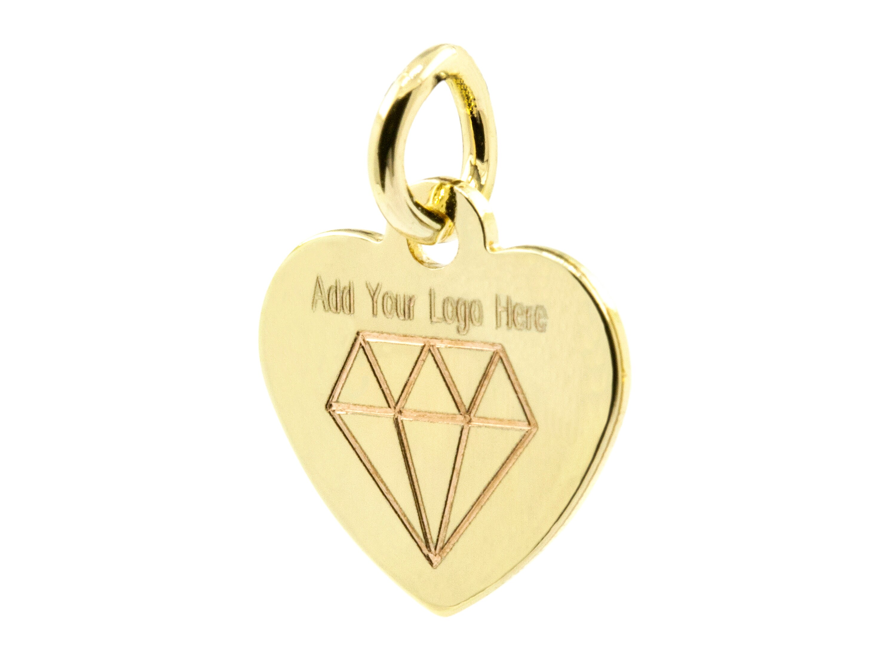 Mechanical Engraved Metal Jewelry Tag Custom Logo Tag Heart | Etsy