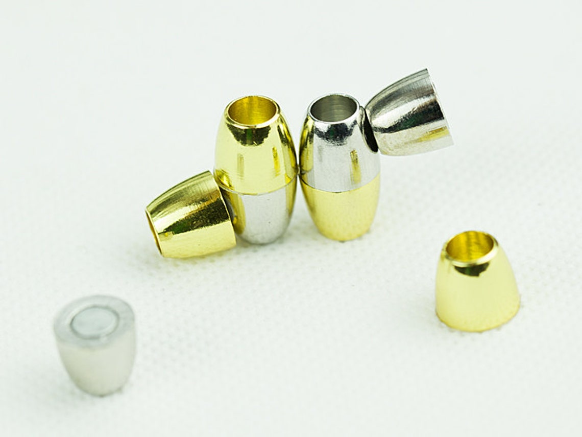 Magnetic Clasps for 5mm Leather Cord Magnetic End Cap Gold | Etsy