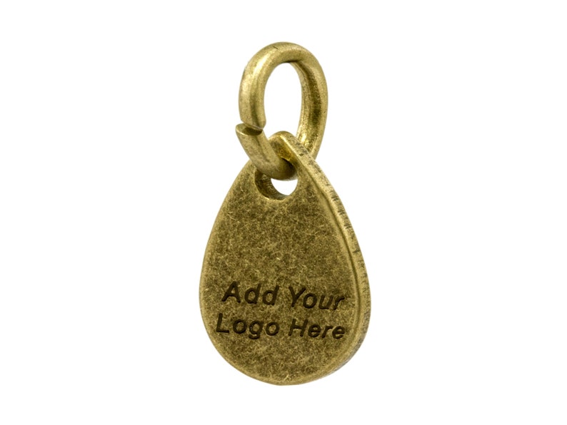 Custom Logo Etched Water Drop Tag, Metal Tear Drop Metal Sequins, Steel ...