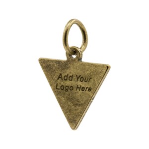 Custom Logo Etched Triangle Tag, Personalized Metal Hanging Tag, Steel ...
