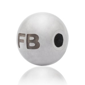 Custom Logo Etched Beads With Brand Name, Initials or Logo, Stainless ...
