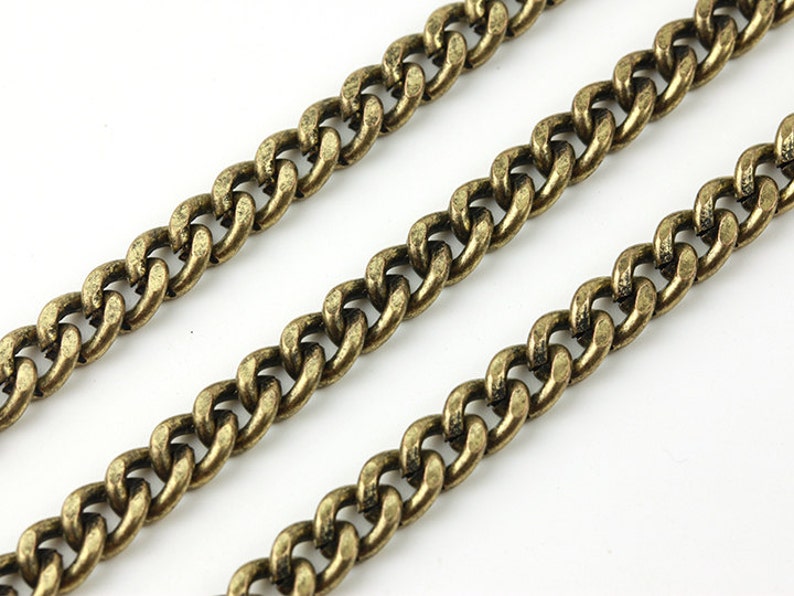 Iron Twisted Curb Chain 9x7mm Open Link Chain Thread Dia. - Etsy