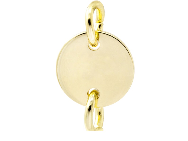 10mm Double Loop Tag Brass Based Blank Stamping Tag Round | Etsy