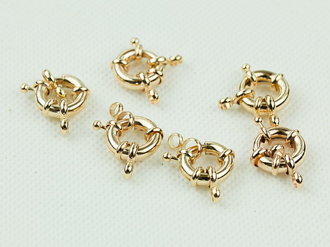 Rose Gold Spring Clasps, 13mm Clasp Wheel, Brass Clasp, Pkg of 5 Pcs ...