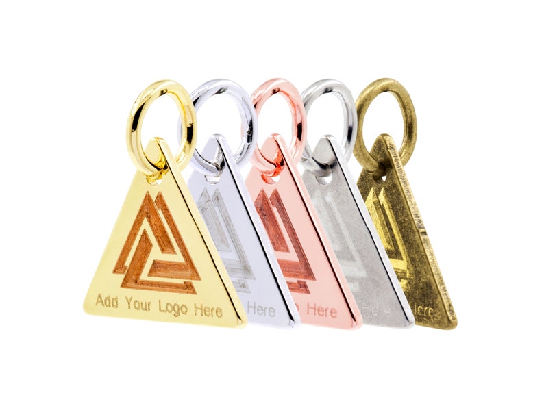 Mechanical Engraved Triangular Tag Custom Logo Tag Steel - Etsy