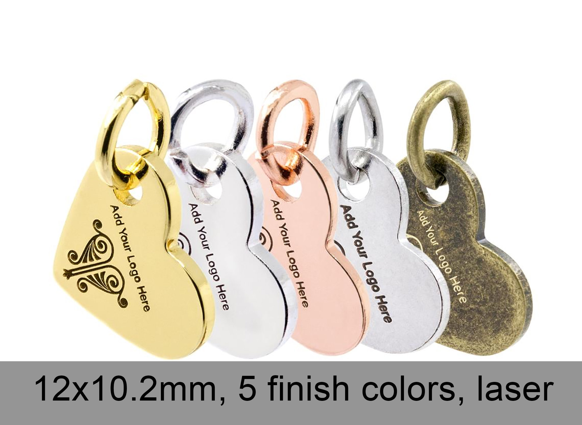 12x10.2mm Laser Engraved Custom Logo Tags Brass Based Metal - Etsy ...