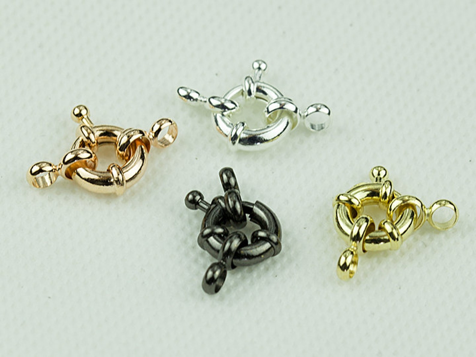 Gunmetal Spring Clasps 9mm Clasp Wheel Brass Clasp Pkg of 5 - Etsy