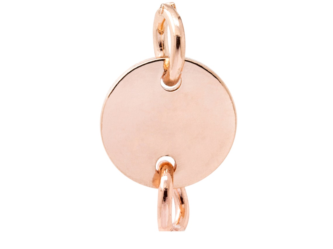 10mm Double Loop Tag Brass Based Blank Stamping Tag Round | Etsy