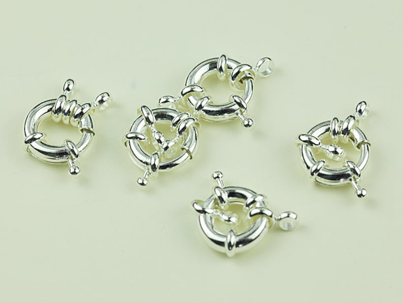 Silver Spring Clasps 13mm Clasp Wheel Silver Plated Over - Etsy