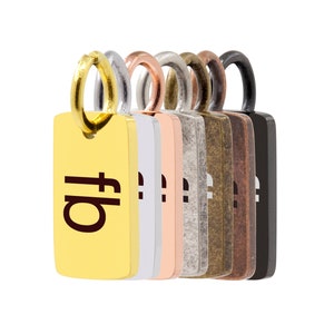 Mini Rectangular Stainless Steel Jewelry Tag, Custom Logo Laser ...