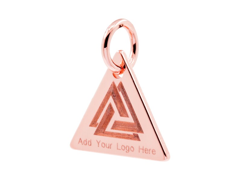 Mechanical Engraved Triangular Tag Custom Logo Tag Steel - Etsy