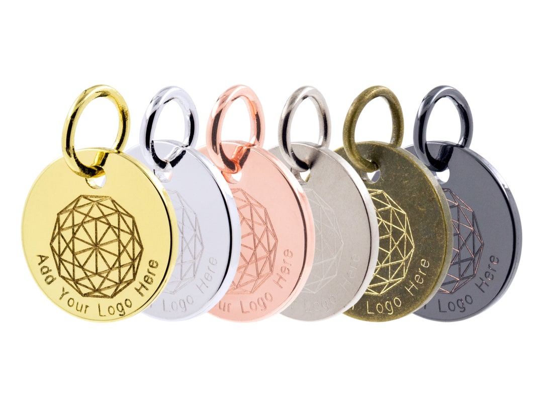 Custom Logo Charms 15mm/20mm Mechanical Engraved, Personalized Keychain ...