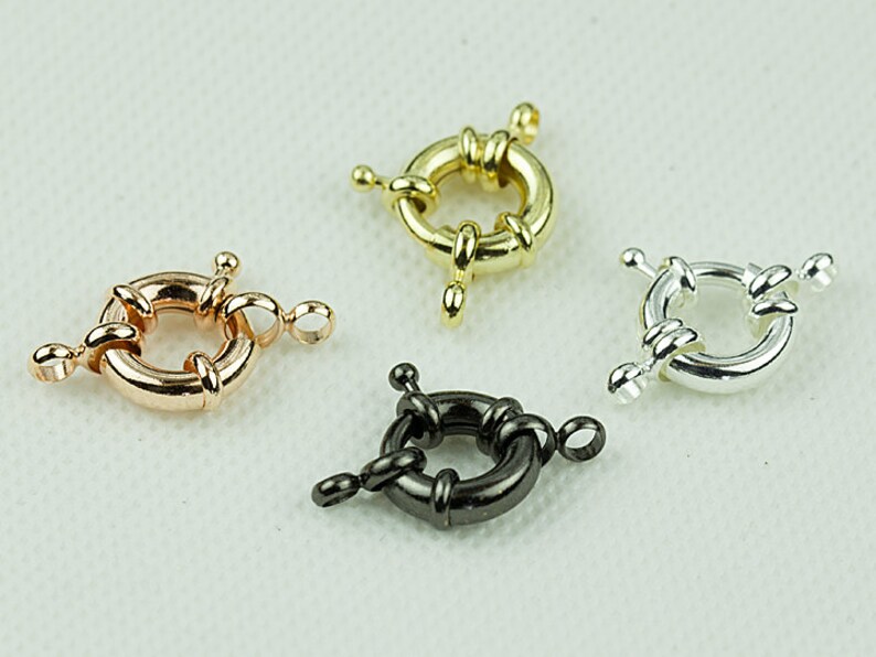 Silver Spring Clasps, 13mm Clasp Wheel, Silver Plated Over Brass, Pkg ...
